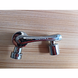 NIXTIDRA 1080° Rotating Faucet Extender with PP Cotton Filters, 2 Modes Swivel Robotic Arm Sink Aerator for Kitchen/Bathroom, 20mm/22mm Female and 24mm Male Thread Connection, Silver