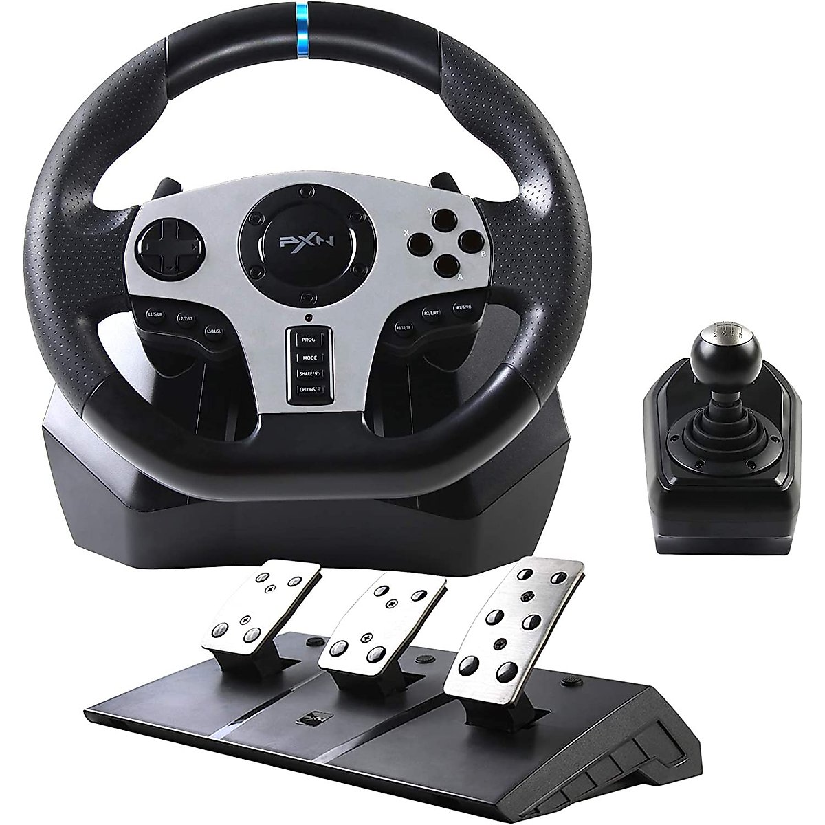 PXN V9 Game Racing Wheels,270°/900°PC Steering Whee With Pedals and Shifter,Support Vibration and Headset Function,for PC Xbox One, Xbox Series S/X,PS4, PS3,Switch