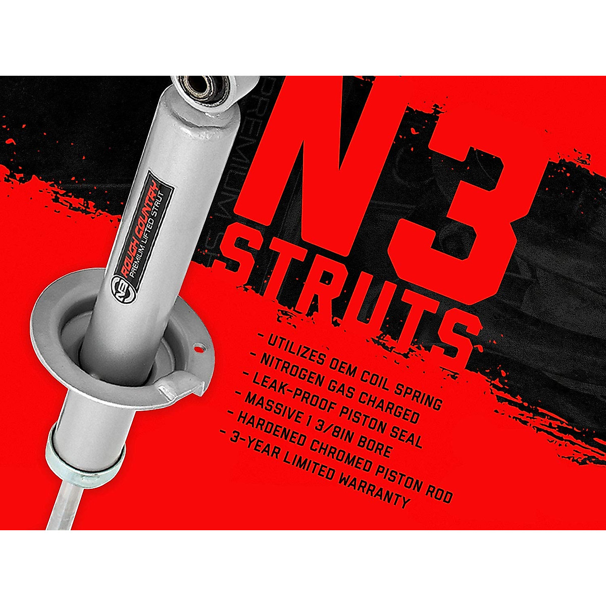 Rough Country 3" Lift Kit w/N3 Struts for 2004-2015 Nissan Titan - 83432