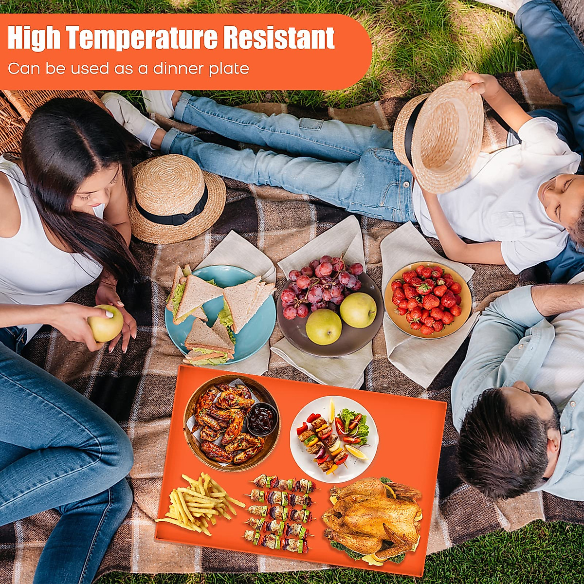 Favfully Silicone Griddle Protective Cover, 28" Grill Cover for Blackstone 28 Inch Griddle - Heavy Duty Food Grade Silicone Mat (Does not fit 28XL)