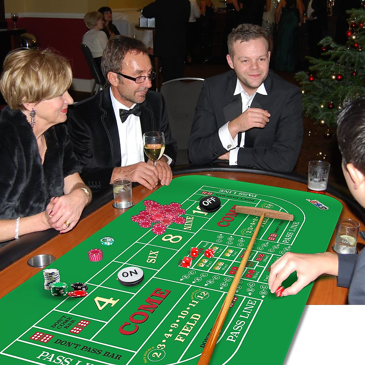 GSE Games & Sports Expert 3" Casino Craps ON/Off Poker Button, Casino Grade Acrylic Craps Button for Casino Poker Nights, Family Parties, Craps Games