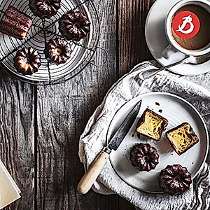 De Buyer ELASTOMOULE Mini-Cannele Silicone Mold - Creates 20 French Pastries - Easy to Use & Clean - Dishwasher Safe