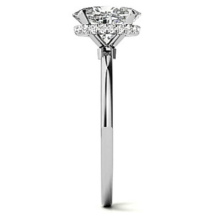 10K Solid White Gold Handmade Engagement Ring, 3 CT Oval Cut Moissanite Diamond Solitaire Bridal/Wedding Rings for Women/Her, Minimalist Ring Anniversary Ring For Gifts (7.5)