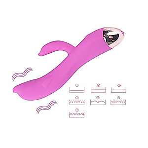 Dolphin Sucking Stick Vibrator Dildo for Women Pleasure Personal Massager G spot Rabbit Vibrator Sex Toy with 10Patterns Waterproof & Rechargeable Sex Toys Vaginal Health Purple