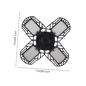 NULYLU 360 Workshop Folding Light Ceiling Light 3 Foot LED Shop Lights LED Deformable Lamp Uplighting Uplights Indoor Office Lighting Garage Light Deformation Lamp Warehouse Light Black