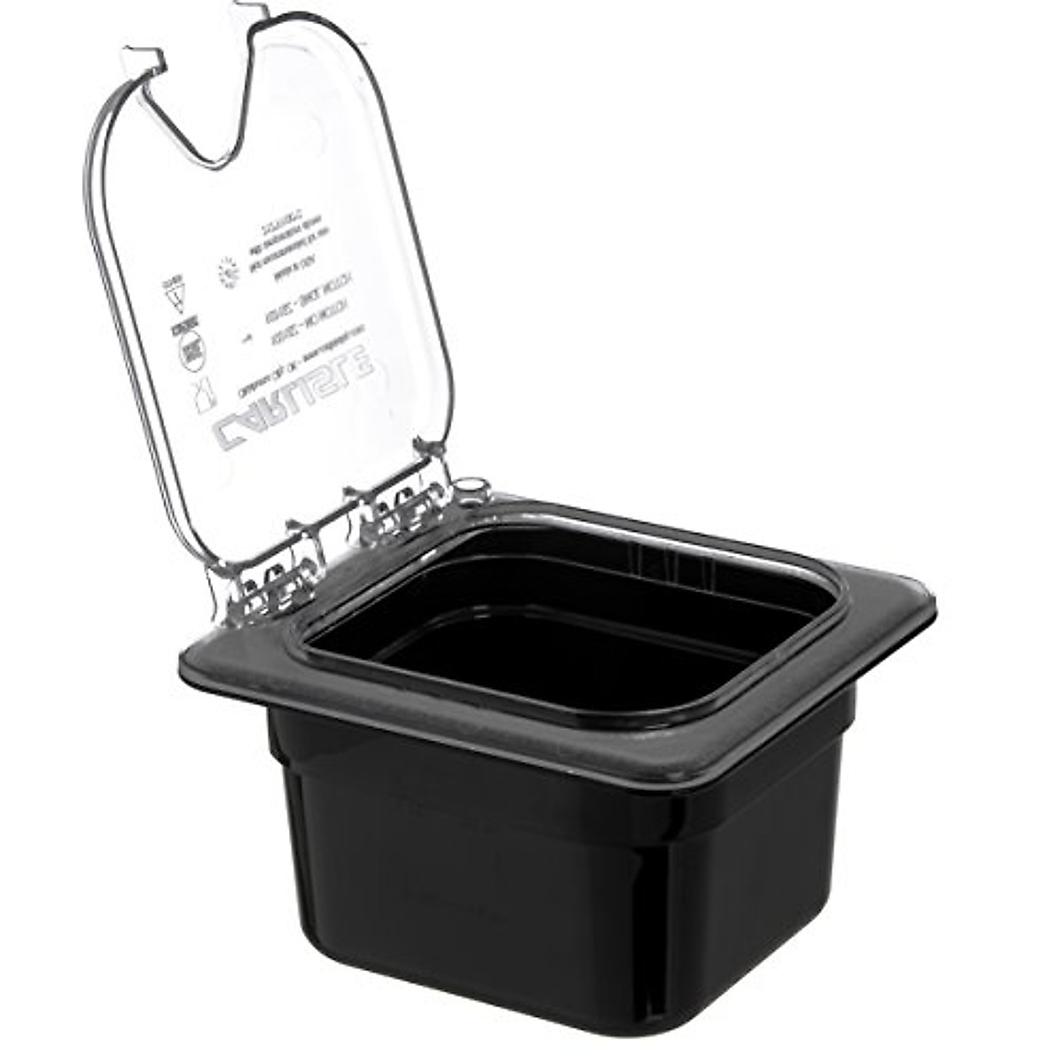 Carlisle FoodService Products 3068403-E Plastic Food Pan, 1/6 Size, 4 Inches Deep, Black