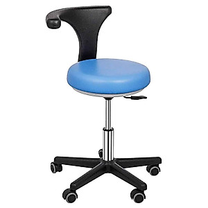 GUNEL Rolling Stool Task Chair Dental Stool Dental Assistant Chair Height Adjustable Dentist Chair with Backrest for Office Kitchen Medical Dentist Shop Lab and Home