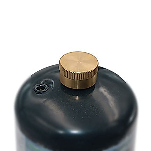 KEXMY Meter Star Pack of 4 Universal Camping Solid Brass Cap 1 LB Propane Bottle Cap Small Gas Tank Cylinder Cap - 4 pcs