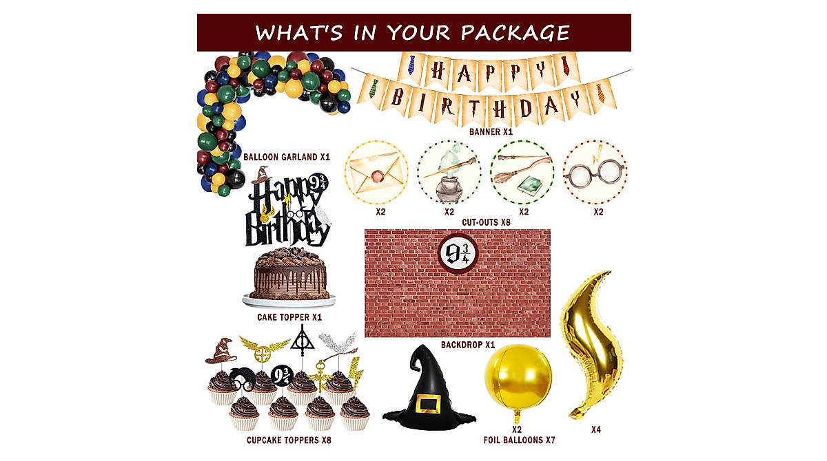 Magical Wizard Party Decorations - 126 Pc Supplies Kit