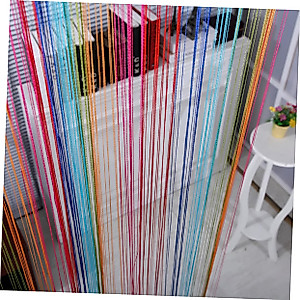 Levemolo String Tassel Screen Thread Fringe Panel Door Lace Window Panel Wedding Photo Backdrop Tassel Ribbon Curtain Macrame Curtain Boho Curtain Curtains for Living Room Bohemian Divider
