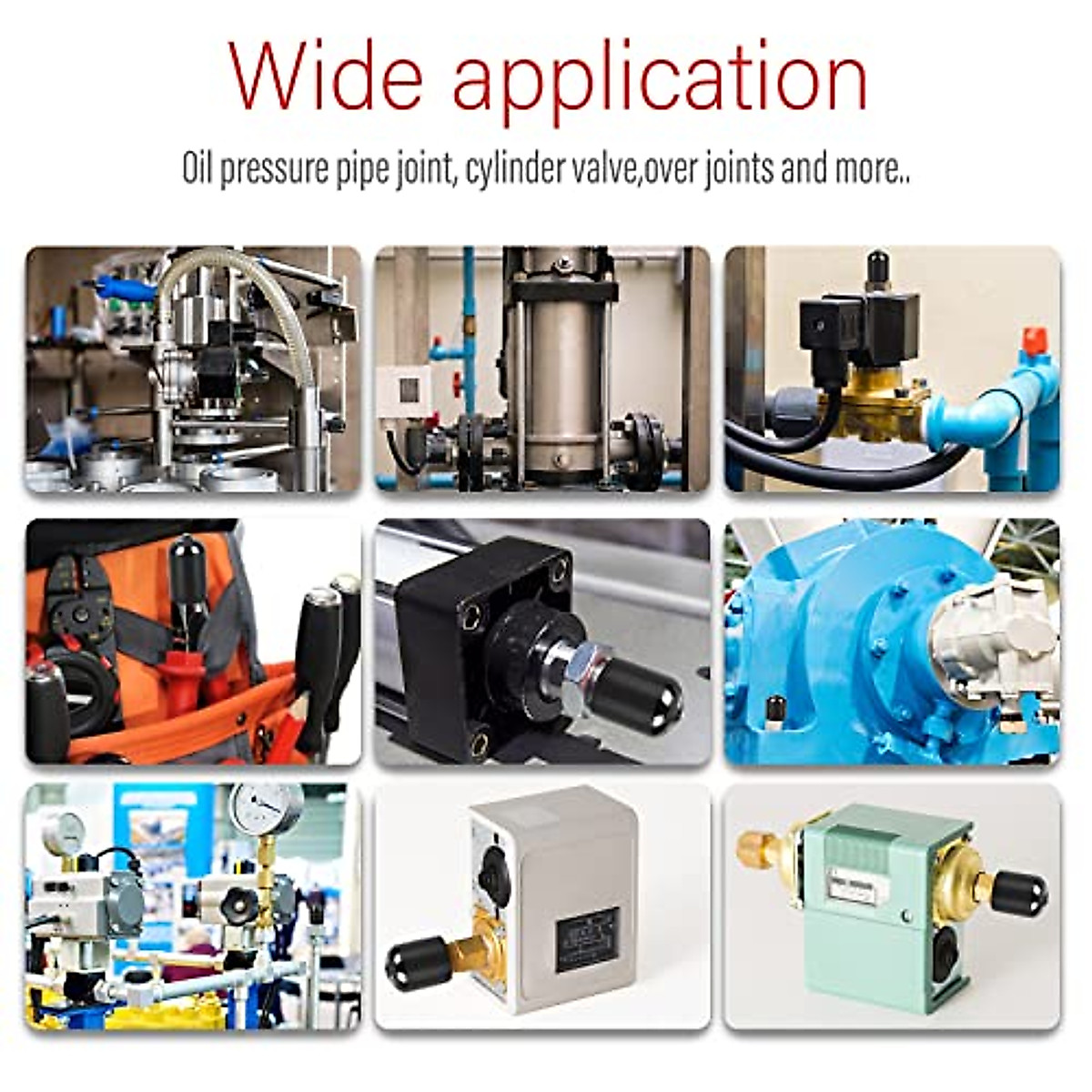 cobee Rubber End Caps, 40pcs Vinyl Round End Caps for Screw Vinyl Tube Flexible Pipe Post Bolt Cap Cover Screw Thread Protectors Cover Assortment Kit 3mm/6mm/9mm/12mm, Black