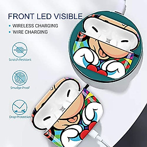 Airpods Pro Case Designed for AirPods Pro,Full Protective Case Cover with Keychain and Lanyard,Shockproof Cartoon Case for Airpods Pro Charging Case(Mickey Love pro)