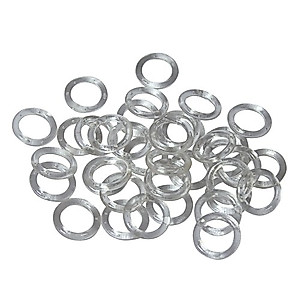 Home Sewing Depot 50 Pack - 3/8 Inch Clear Polycarbonate Rings, Non Breaking
