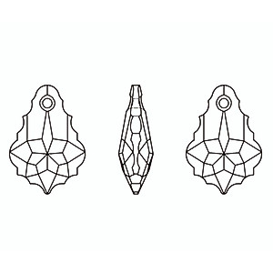 20pcs Czech Faceted Crystal Glass Baroque Chandelier Pendant Drop Loose Beads Suncatcher 22mm Large Golden Shadow for DIY Jewelry Craft Making CCF-28