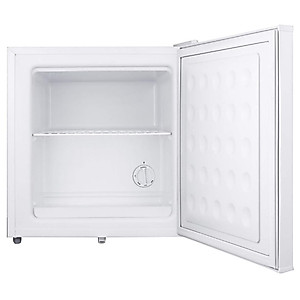 Summit AccuCold FS24L 19" Upright Freezer with 1.4 cu. ft. Capacity, Factory Installed Lock, Manual Defrost, Removable Shelf Removable Shelf and Adjustable Thermostat, in White