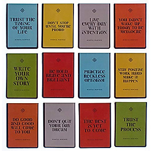 Magnetic Bookmarks -Motivational Affirmation Quote Mantra- Set of 12 Inspirational Bookmarks for All Ages, Men, Women, Teens Girls Students. Perfect Gifts for Friends, Coworkers & Student Incentives!