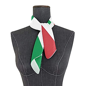PMAIHNAS Women's Fashion Silk Scarf Italian Flag Square Satin Headscarf Neck Scarf Head Hair Wraps