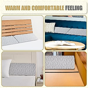 DECMAY Queen Bed Wedge Pillow for Headboard,Detachable Memory Foam Bed Gap Filler Queen Size,Close The Gap (0-7") for Headboard and Mattress(Gray,60 x10 x7In)