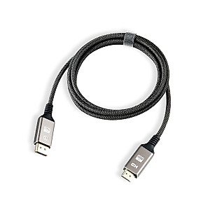 XOUPFORE DisplayPort to HDMI Cable, Nylon Braided Uni-Directional 4K UHD HD High-Speed DP to HDMI Cable, Compatible with DisplayPort Computer Laptop, 6.6 ft, Dark Grey