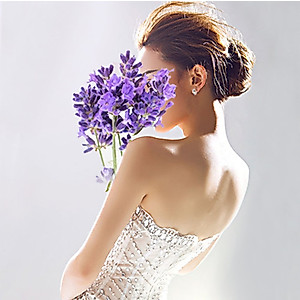 HOVEOX 6 Pairs Alloy Womens Stud Earrings Round Clear Cubic Zirconia Inlaid Simulated Diamond Rhinestone Hypoallergenic Pierced Jewelry CZ Studs 0.1 inch-0.3 inch for Unisex Teens and Women, Silver