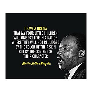 I Have A Dream - Inspirational Wall Decor, Motivational National Treasure Wall Art Print Is History Quotes Photo For Living Room Decor, Home Decor, Office Decor or Library Room Decor, Unframed - 10x8