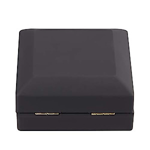 Luxury LED Light Bracelet Gift Box, Velvet Jewelry Bangle Box Storage Case Organizer Holder for Wedding, Engagement, Proposal, Birthday and Anniversary (Black)