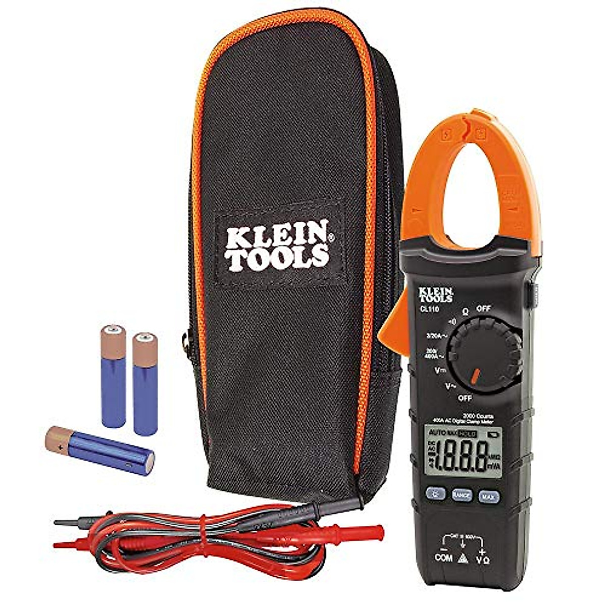 Klein Tools Digital Clamp Meter, AC Auto-Ranging 400 Amp CL110