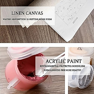 Pangoo Art Cartoon Character Beautiful Mermaid Paint by Number for Kids,Easy Acrylic Paint by Number for Kids On Canvas,Oil Painting Paint by Number Kits Gift for Kids and Adults 16"x20"