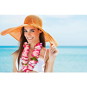 12PCS Hawaiian Leis Luau Party Decorations Tropical Party Favors Lei Hawaiian Flower Lei Perfect for Hawaiian Luaus Party Birthday Party Favors.