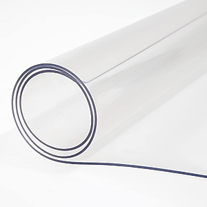 VEVOR Plastic Table Cover 36 x 60 Inch, 2 mm Thick Clear Table Protector, Rectangle Clear Desk Mat, Waterproof & Easy Cleaning for Office Dresser Night Stand