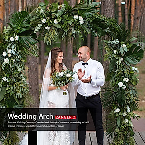 Wedding Arches for Ceremony Wedding Arch 6.6ft Circle Backdrop Stand Round Backdrop Stand Balloon Arch Stand Circle Balloon Arch Frame Round Balloon Arch Frame for Party Decoration (Garden Arch)