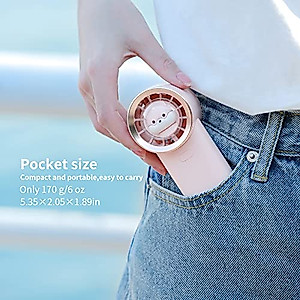 AIMHON Handheld Mini Fan, Portable Pocket Fan,3600mAh Battery Operated Rechargeable Personal Fan, 6-15 Hours Working Time for Outdoor Activities, Summer Gift for Men Women (White)