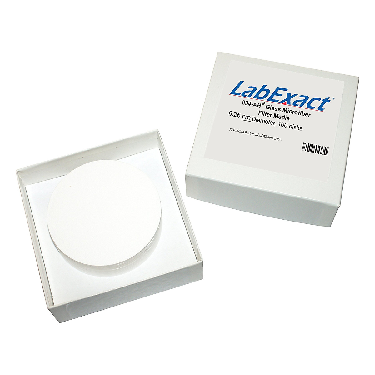 LabExact 1200034 Grade 934AH Glass Microfiber Filter, Binderless Borosilicate Glass, 1.5µm, 8.26cm (Pack of 100)
