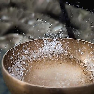 Cadushki Tibetan Singing Bowl Set: 2 Sound Bowls 4.5 inches & 3.3 inches, a Mallet, 2 Cushions and a Nepal Cloth Bag. Meditation Singing Bowl is Suitable for Meditation, Yoga, Healing and Silent Mind