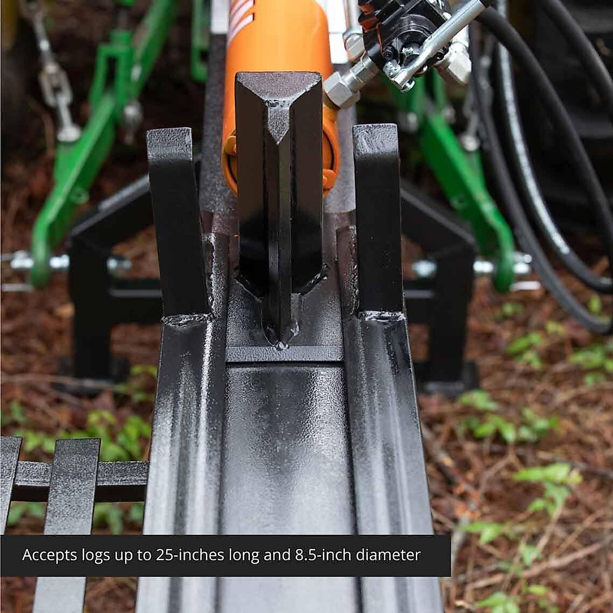 Titan Attachments 3 Point Industrial 25 Ton Hydraulic Horizontal/Vertical Log Splitter, Category 1 Tractor