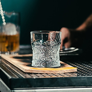 HISTORY COMPANY New Orleans “French Quarter” Old-Fashioned Crystal Cocktail Glass 2-Piece Set (Gift Box Collection)