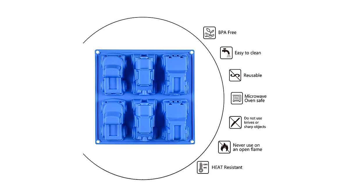 DIY Truck Car Silicone Mold for Fun Baking & Crafts