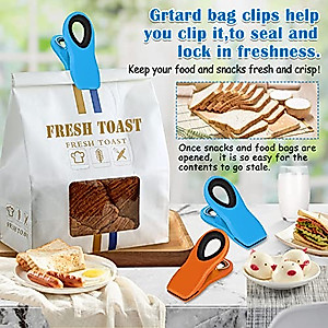 10 Pack Magnetic Chip Clips Bag Clips Food Clips, Plastic Bag Clips for Chips, Clips for Food Packages, Kitchen Clips with Magnet for Snack Bags and Food Bags