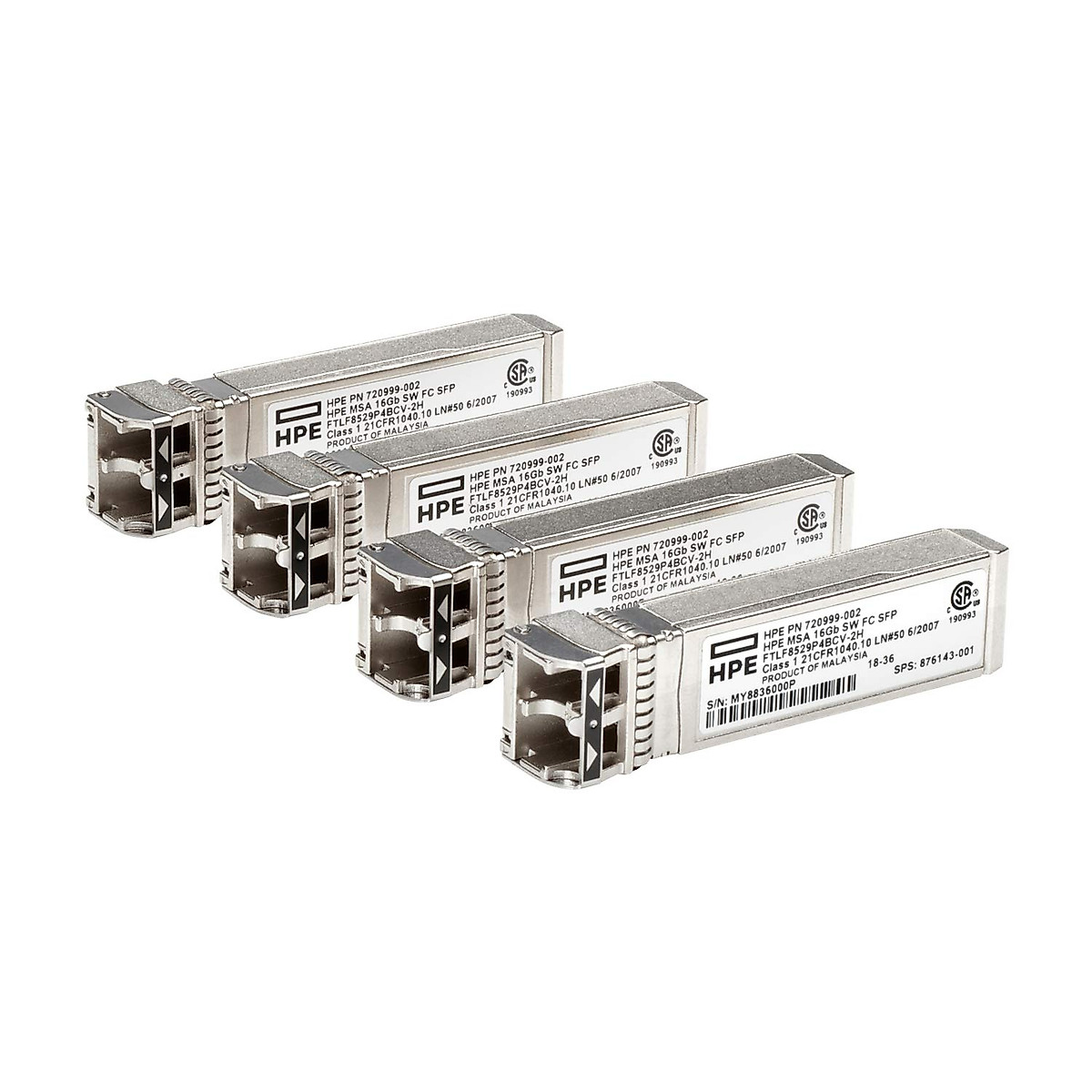 HP MSA 8Gb Short Wave Fibre Channel SFP+ 4-Pack Transceiver
