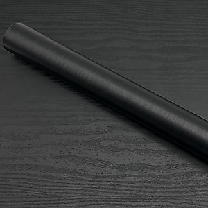 auxua Thicken Black Wood Contact Paper Peel and Stick - 17" × 236" Vinyl Self-Adhesive & Removable Waterproof Wallpaper for Countertop Furniture, Easy to Clean