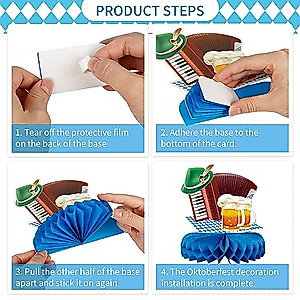 SUNKIM 9pcs Oktoberfest Honeycomb Centerpieces Oktoberfest Decorations Party Supplies Bavarian German Beer Festival Oktoberfest Party Decorations Oktoberfest Table Toppers