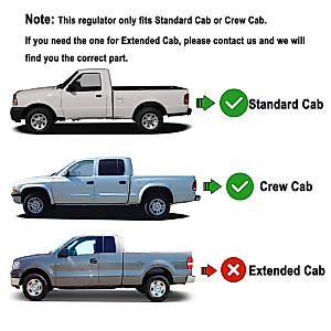 YHTAUTO Front Power Window Regulator Driver Side with 2-Pin Motor Assembly for Ford F-150 2004-2008, Standard/Crew Cab