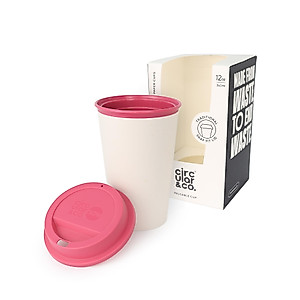 Circular & Co Reusable NOW Coffee Cup - 12oz - Insulated Travel Mug - Made from Recycled Single Use Coffee Cups - Portable Coffee Tumbler - 100% Recyclable - BPA Free - Dishwasher Safe