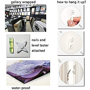 Kingsleyton Teal Gray Butterfly Pictures Wall Art Canvas Farmhouse Prints Photo Modern Flower Black and White Poster Paintings Home Decoration Giclee Artwork Wood Frame Ready to Hang 16"x20"