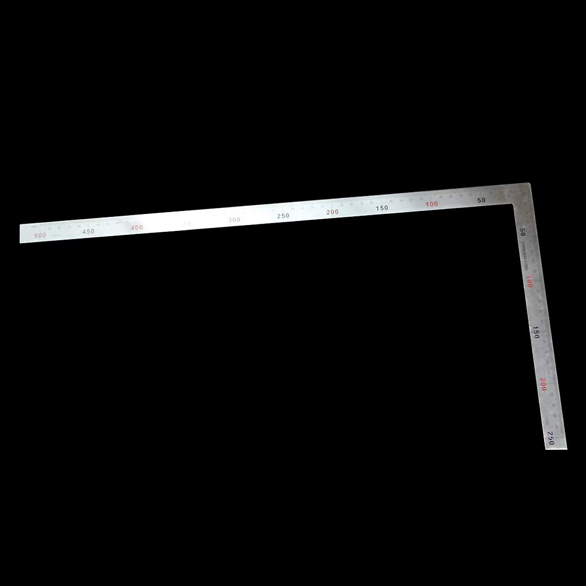 Utoolmart Right Angle Ruler, Framing Square Ruler, 250 x 500mm Stainless Steel, L Shape Ruler, Framing Ruler, Try Square Ruler Tools for Carpenter Engineer 1 Pcs