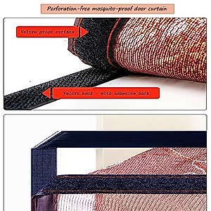 Magnetic Screen Door Mesh Doors Curtain, Size: 27 x 79in/70 x 200cm, Magnet Closure Balcony Privacy Screen Apartment Backyard Decor Keep Annoying Bugs Out