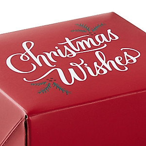 Hallmark Small Christmas Gift Boxes (4 Pack: Red and Green Plaid, Holly, Christmas Wishes Black and Red Plaid) 4 inch Boxes for Gift Cards, Candy, Cookies and More