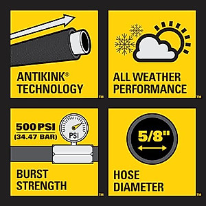 Stanley FatMax Garden Hose, 100' x 5/8", Black