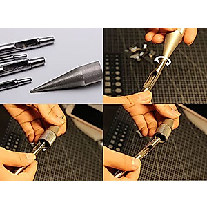 Emery Round Hole Punch Edge Sharpener Handmade DIY Leather Manual Punch Polishing Grinder Tool