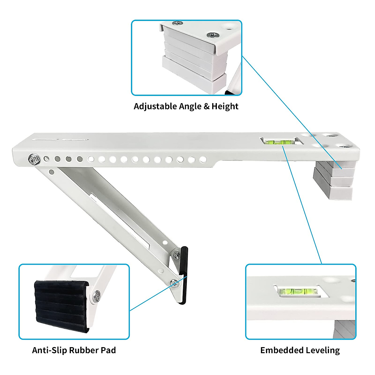Foozet Window Air Conditioner Support Bracket , Window AC Bracket Light Duty , Window AC Support Up to 85 lbs